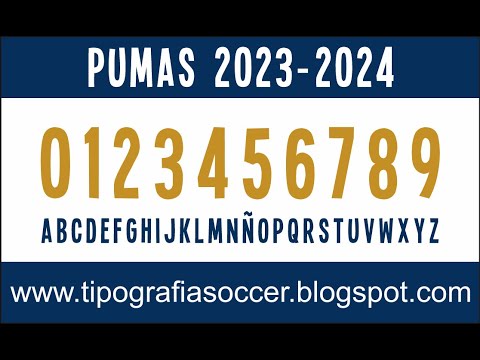 Tipografía Pumas 23-24 FRRE DOWNLOAD - YouTube