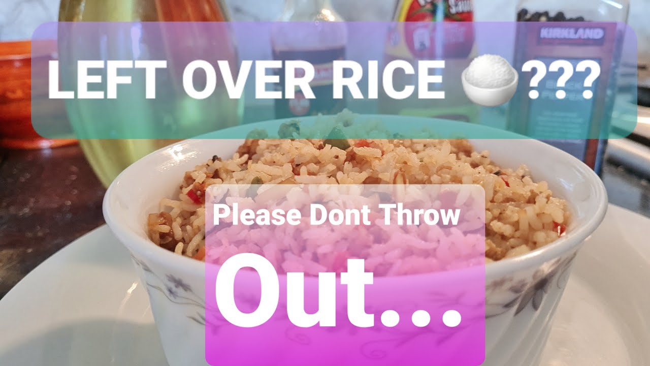 Left-over rice/make it a Healthy Rice - YouTube