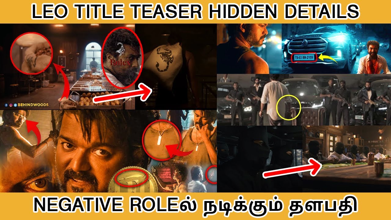 LEO TITLE TEASER HIDDEN DETAILS, NEGATIVE ROLEல் நடிக்கும் தளபதி ...
