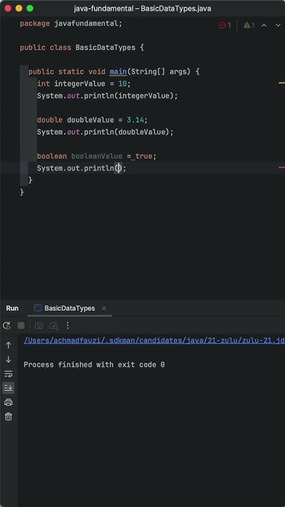 Java Basic Data Types #java21 #boolean #char # #int #double - YouTube
