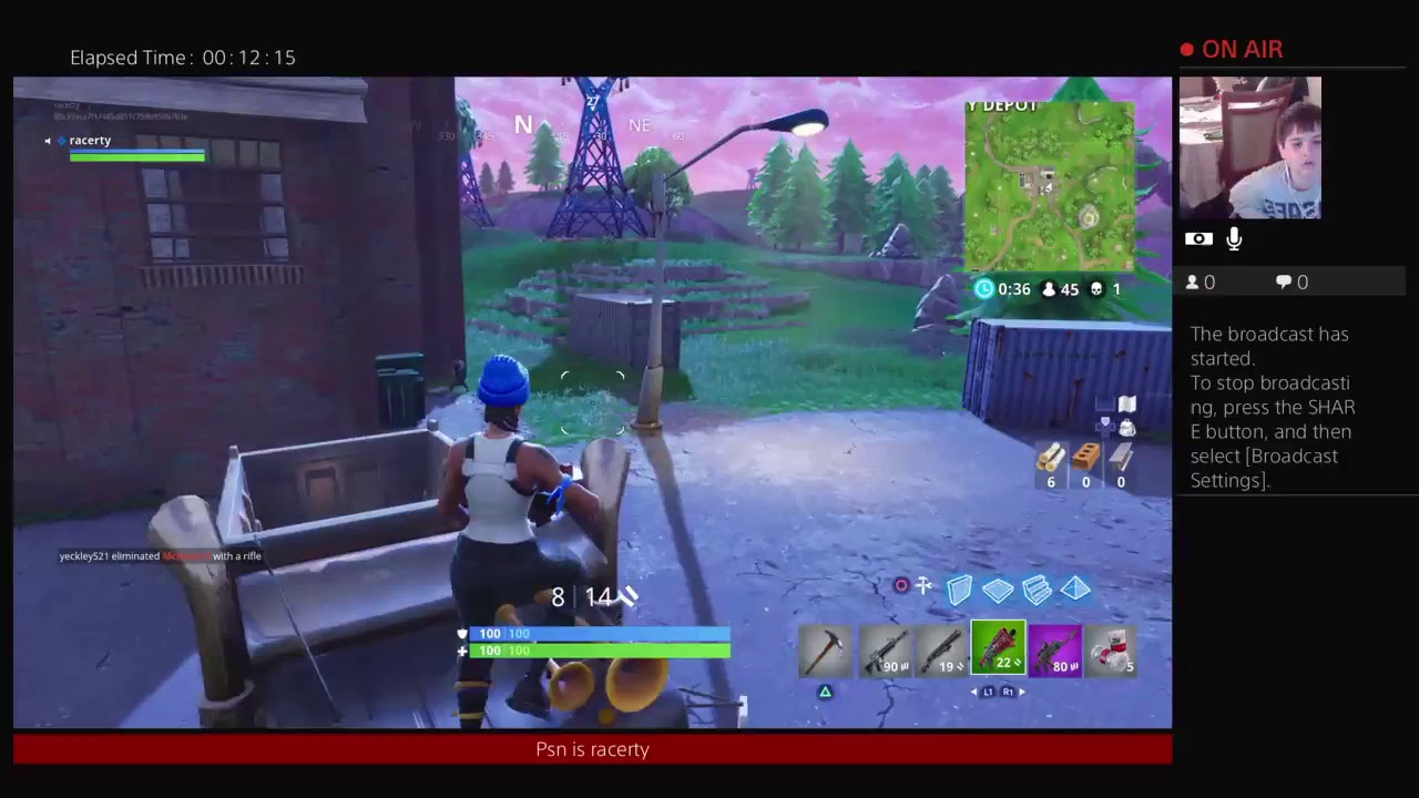Playing fortnight - YouTube