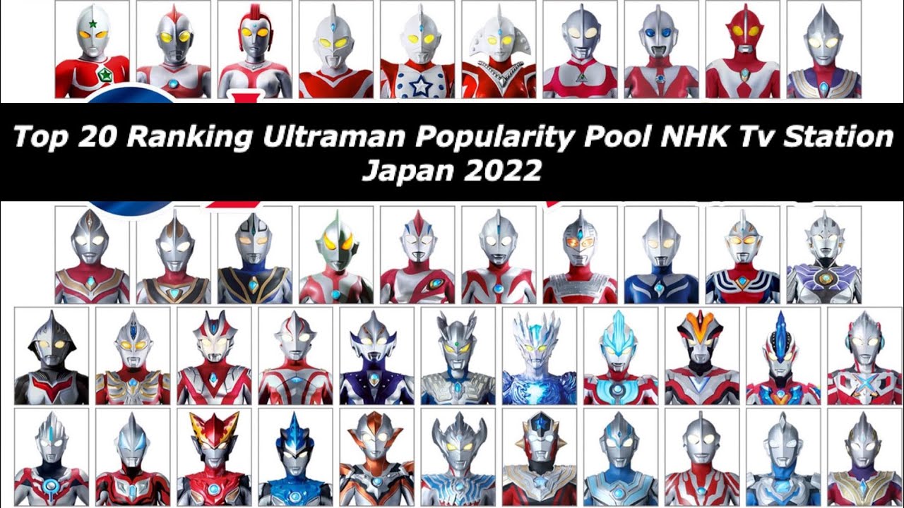 Top 20 Ultraman Ranking 2022 - NHK Ultraman Poll Vote Japan - YouTube