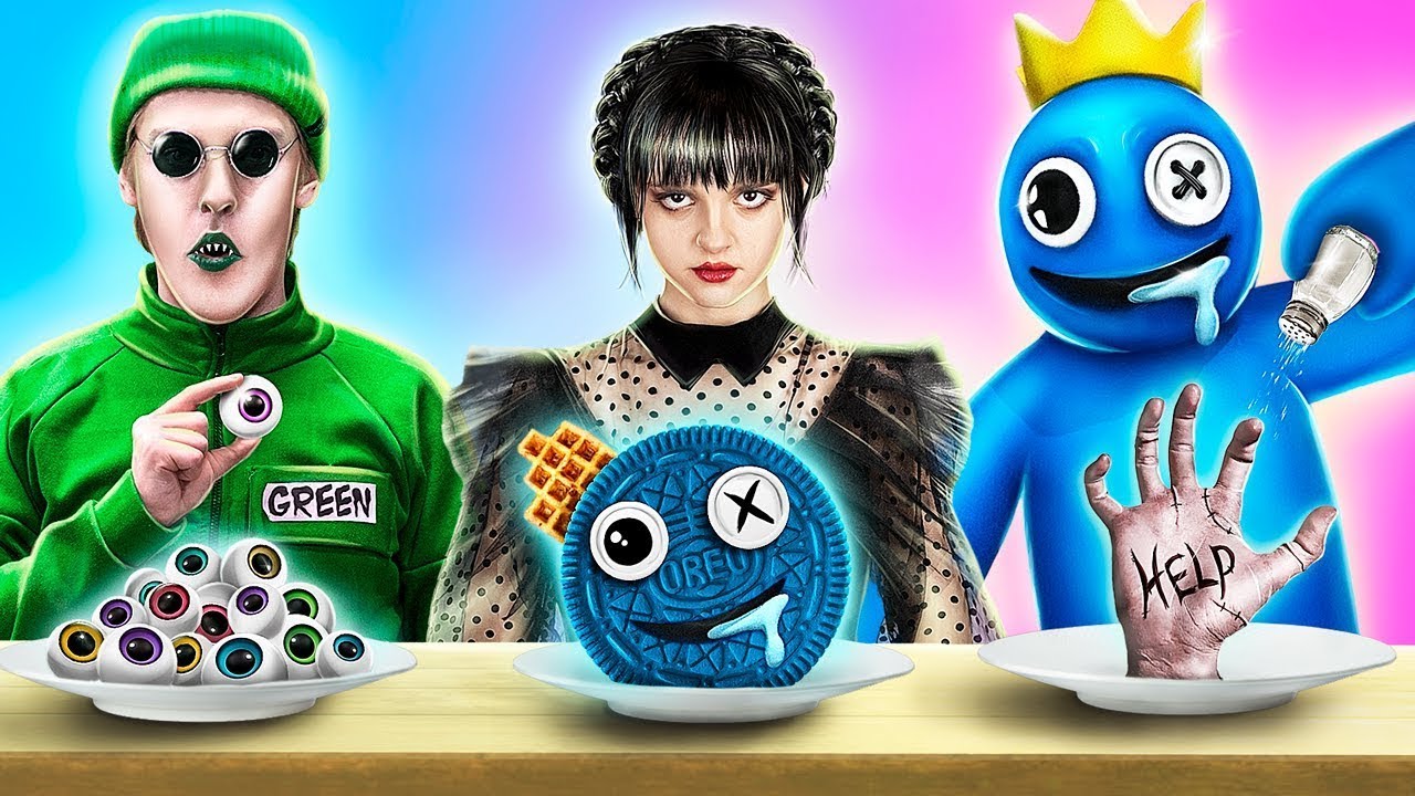 Wednesday Addams kontra Rainbow Friends! Kulinarne Wyzwanie! - YouTube