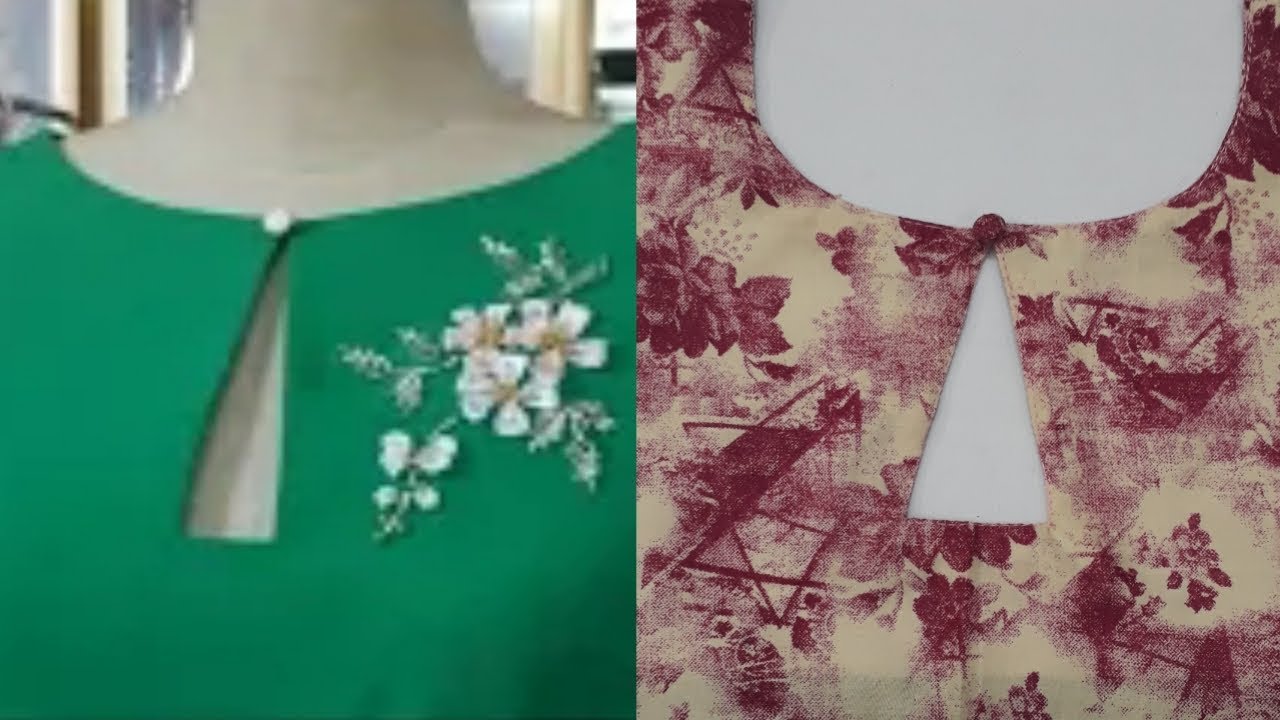 Latest boat neck design cutting and stitching - YouTube