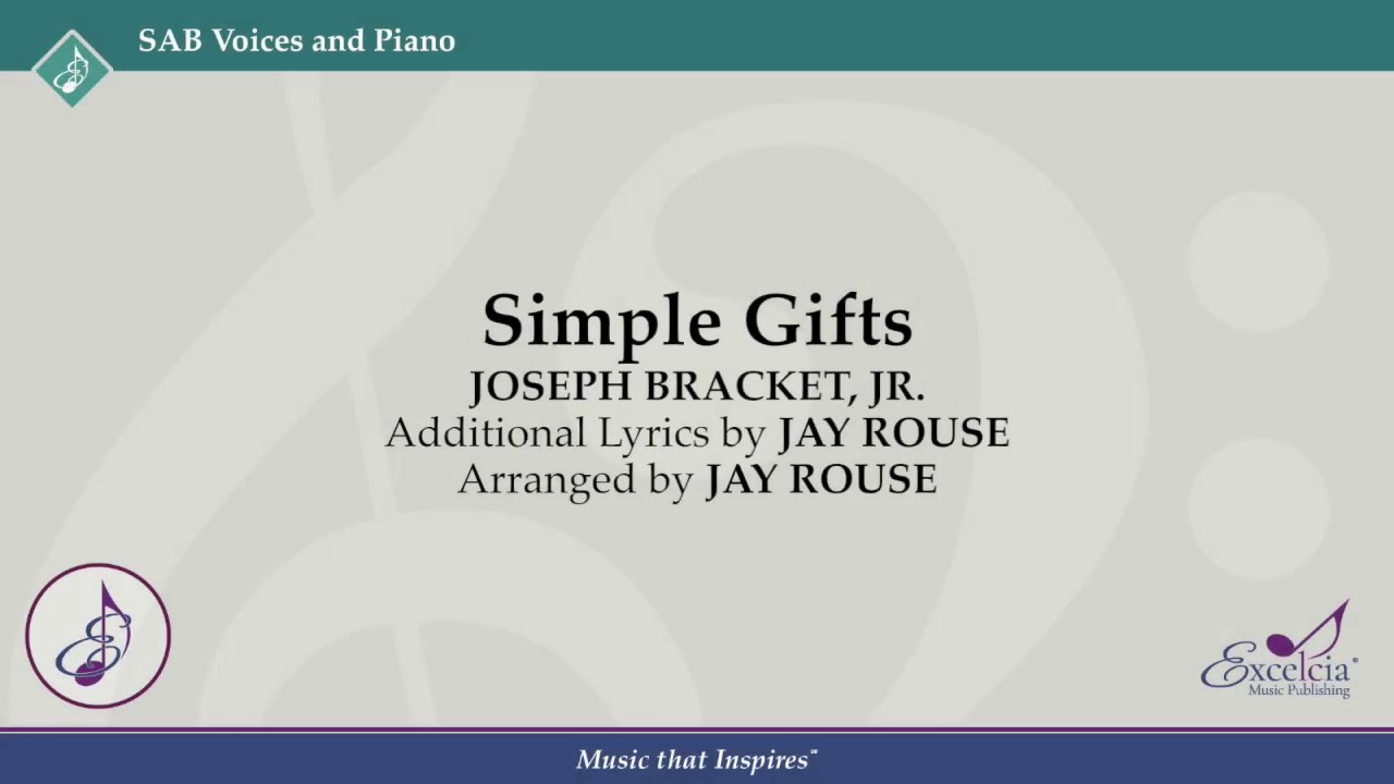 Simple Gifts - Arr. Jay Rouse - YouTube