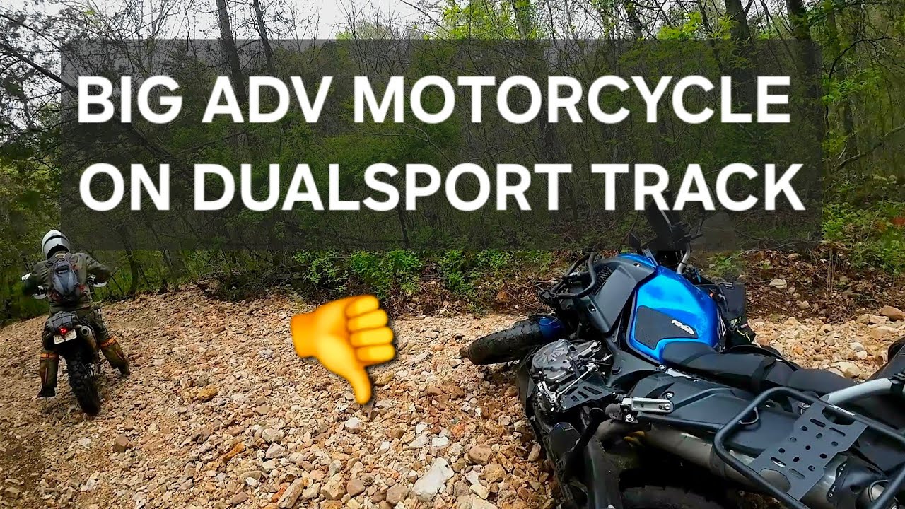 600 LB Adventure Motorcycle on a Dualsport Track // Cabin Fever Part:2 ...