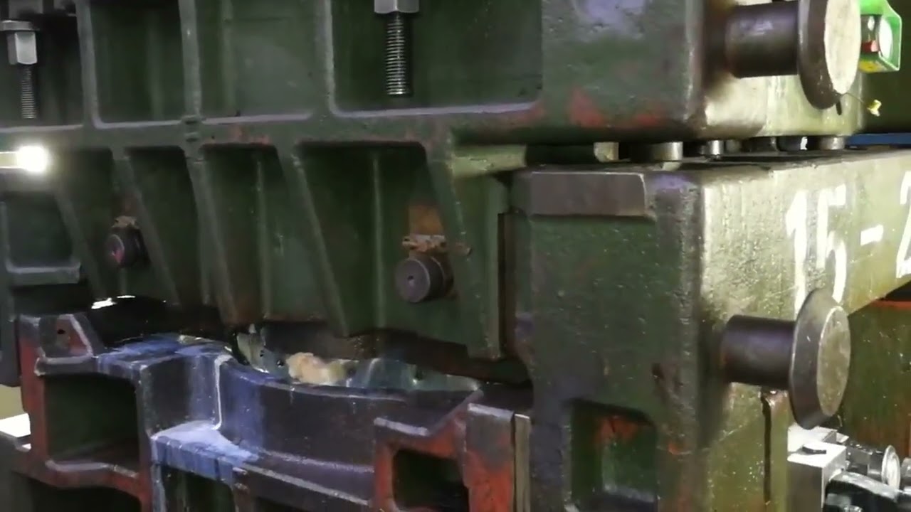 Oil pan stamping press process - YouTube