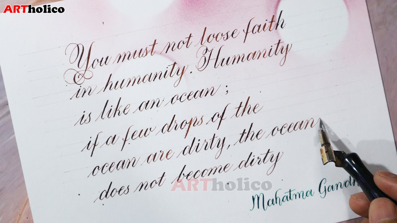 How to Neat Cursive Writing English Calligraphy for Beginners Practice ...