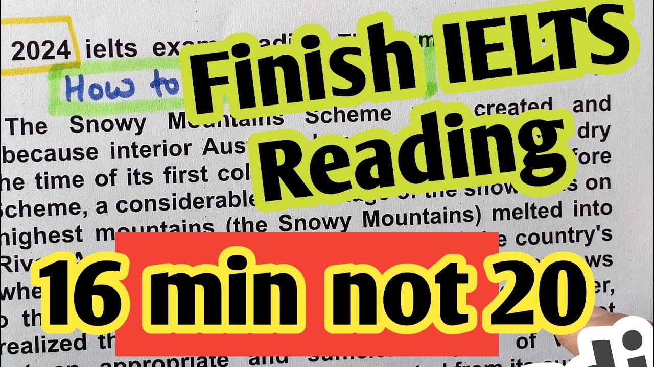 IELTS Reading Tips And Tricks| How to Finish reading in 16 min not in ...