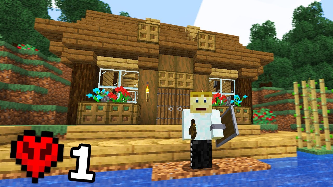 Starting a new Journey & Building our Starter Home! Minecraft Hardcore ...