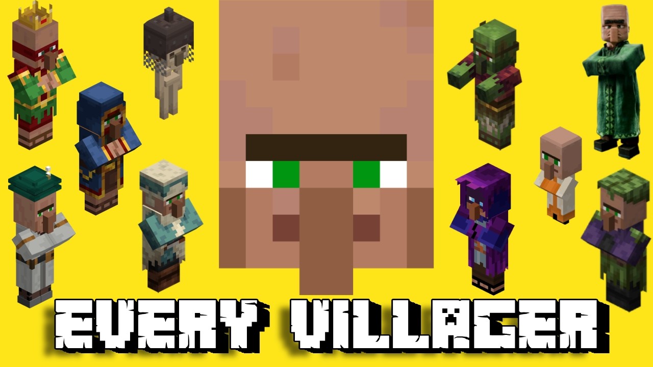 Every Minecraft Villager Ever - YouTube