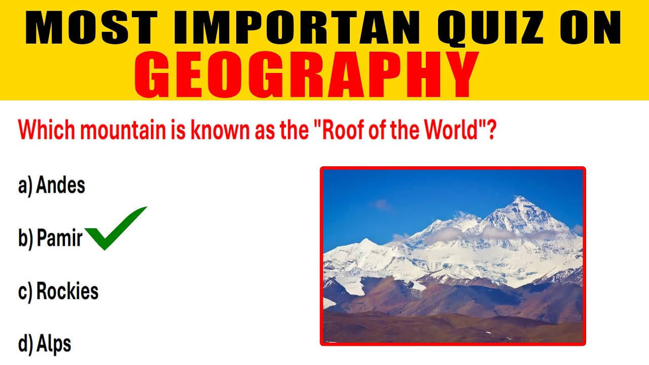 TOP 50 MCQs About Geography All Worlds Most important Gk Answer ...