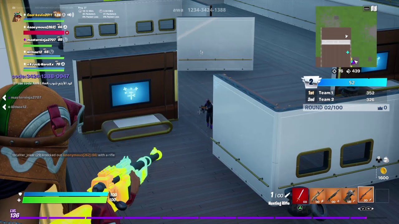 Fortnite Pro 100 GameMode Insane Kill Streak - YouTube