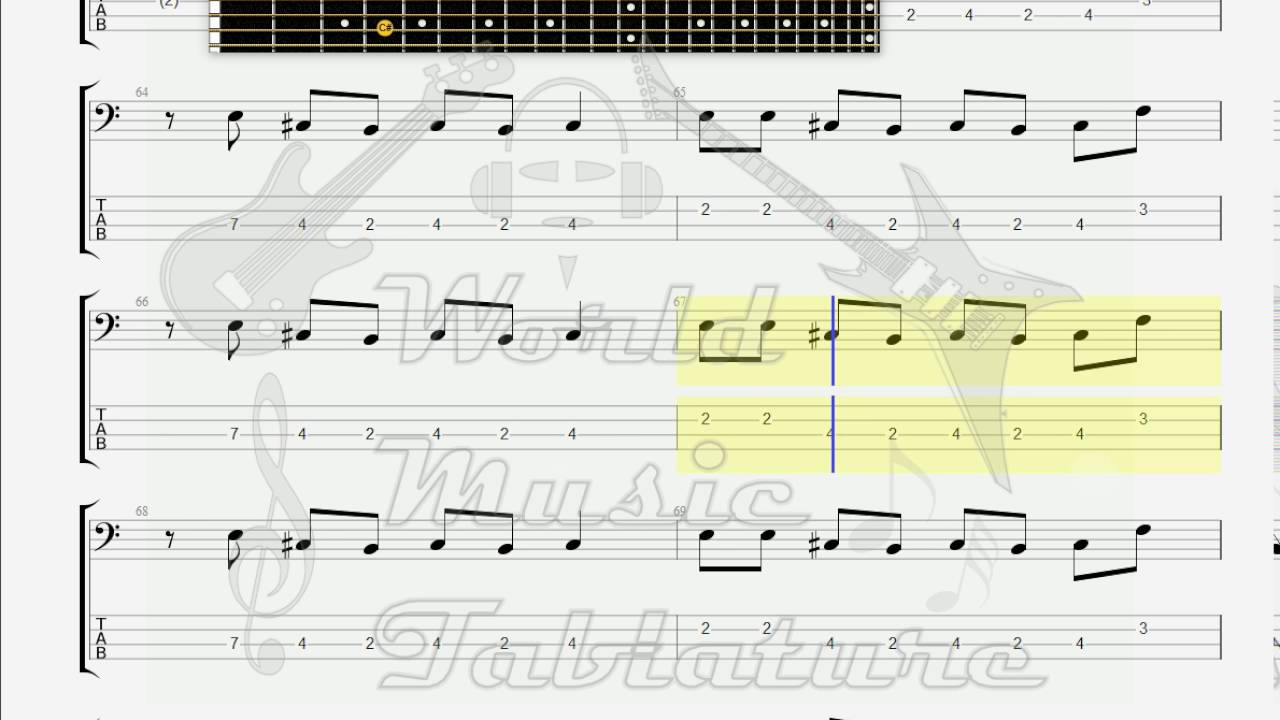 Creedence Clearwater Revival Born On A Bayou BASS GUITAR TAB - YouTube