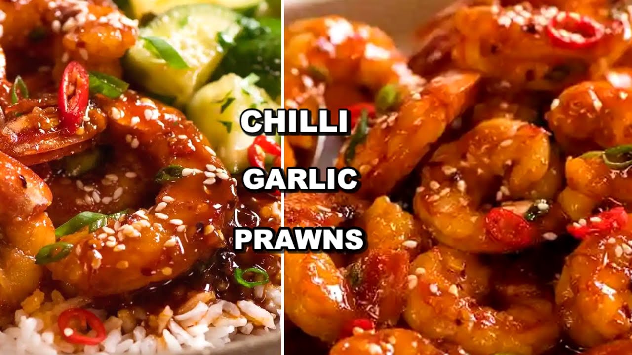 Asian chilli garlic prawns 🔥 | Garlic Chilli Prawns | seafood starter ...