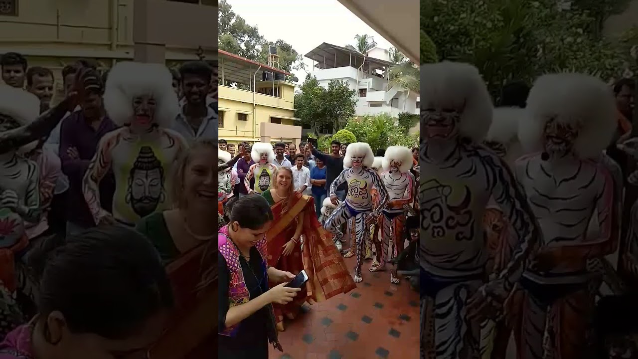 Foreigner dancing for the beats of thase with Shiva friends ,BARKE 2017 ...