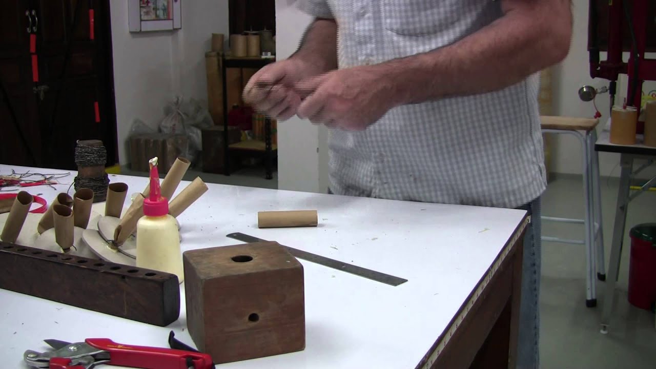 Fuse Cutting Machine. Making Fuse Assembly for a 4 inch shell using a ...