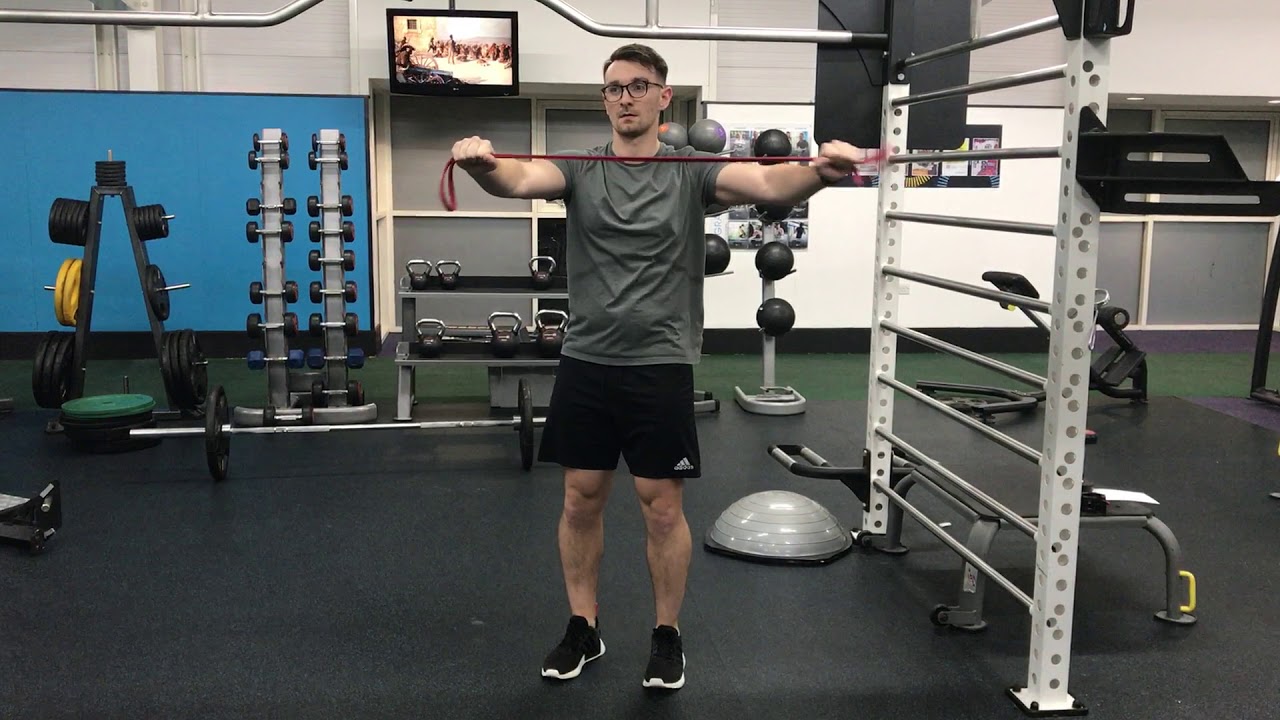 Single Arm Band Pull apart - YouTube