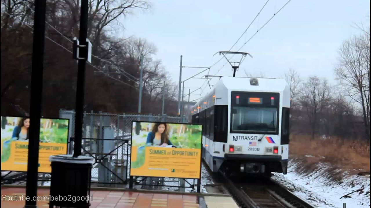 NJT HBLR: Double Blue Line LRT Trains at Richard Street - YouTube