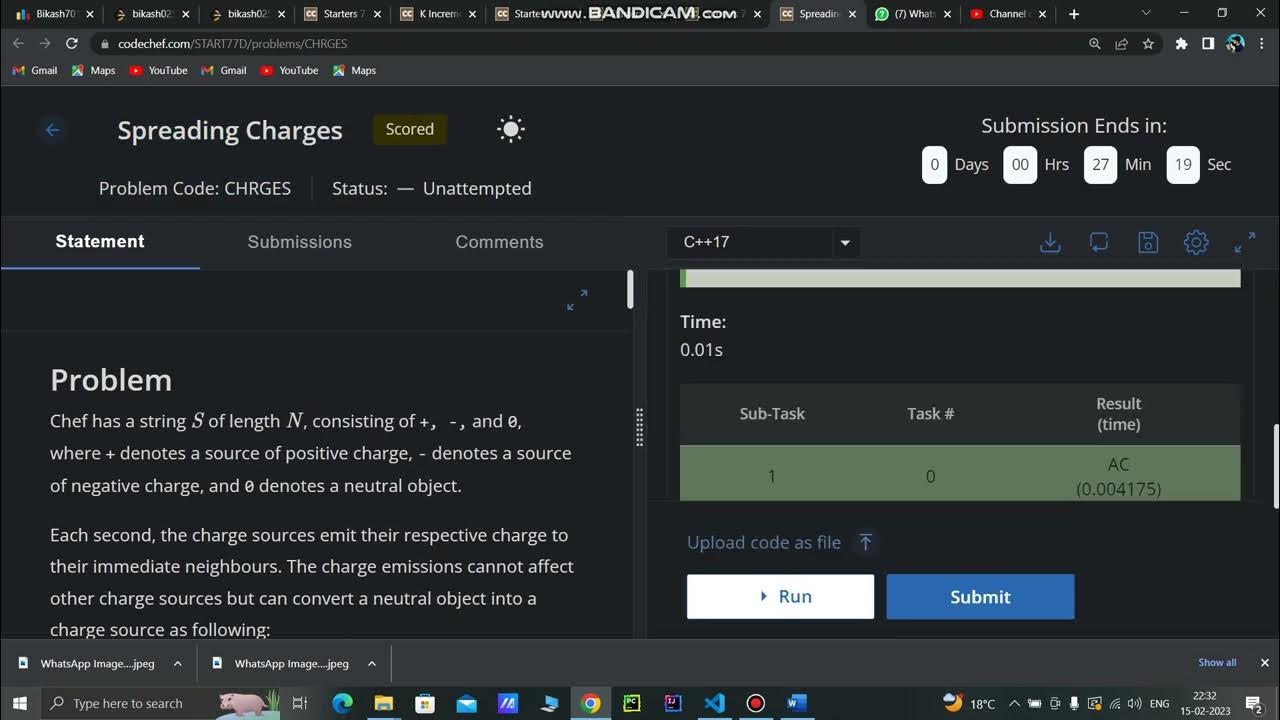 Spreading Charges Codechef Solution || Codechef Spreading Charges - YouTube
