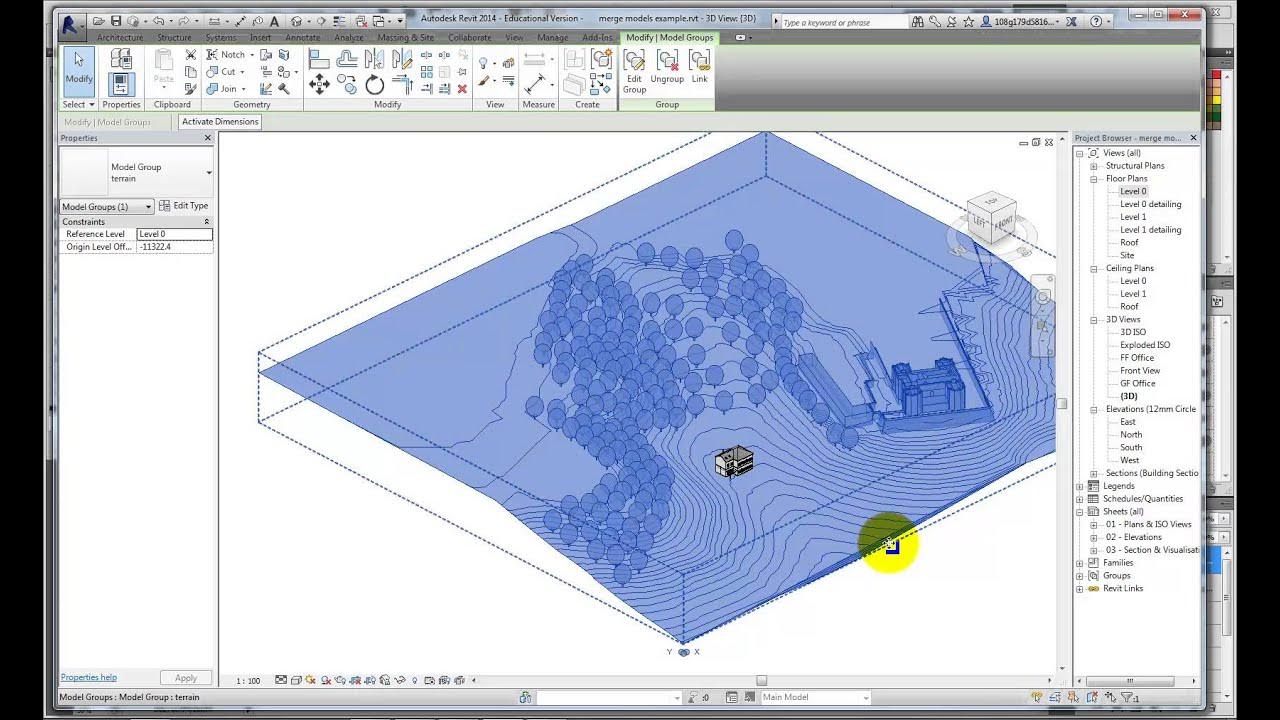 revit 1-15 link and bind revit files - YouTube