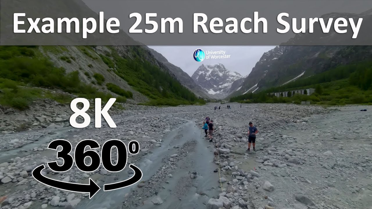8K 360° VR: Example 25m Reach Survey for the Alpine River Science ...