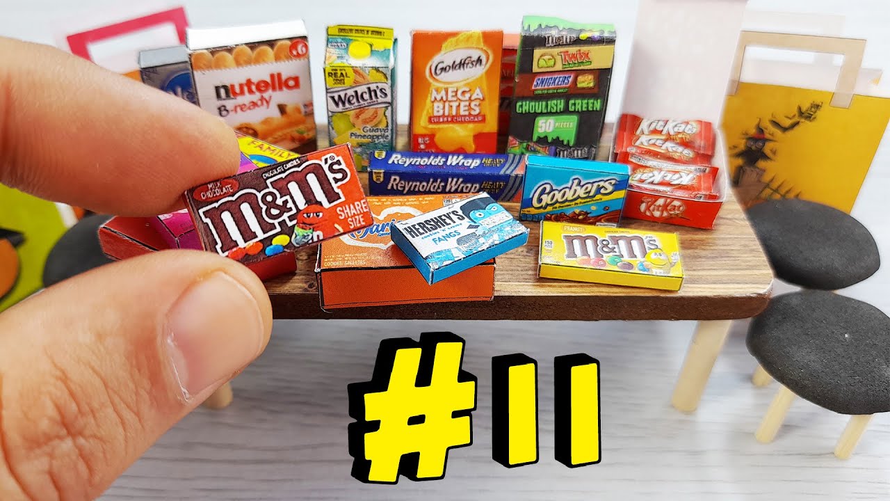 Unboxing Miniature Food & Candy Bars Snack Set | Mini Chocolate ...