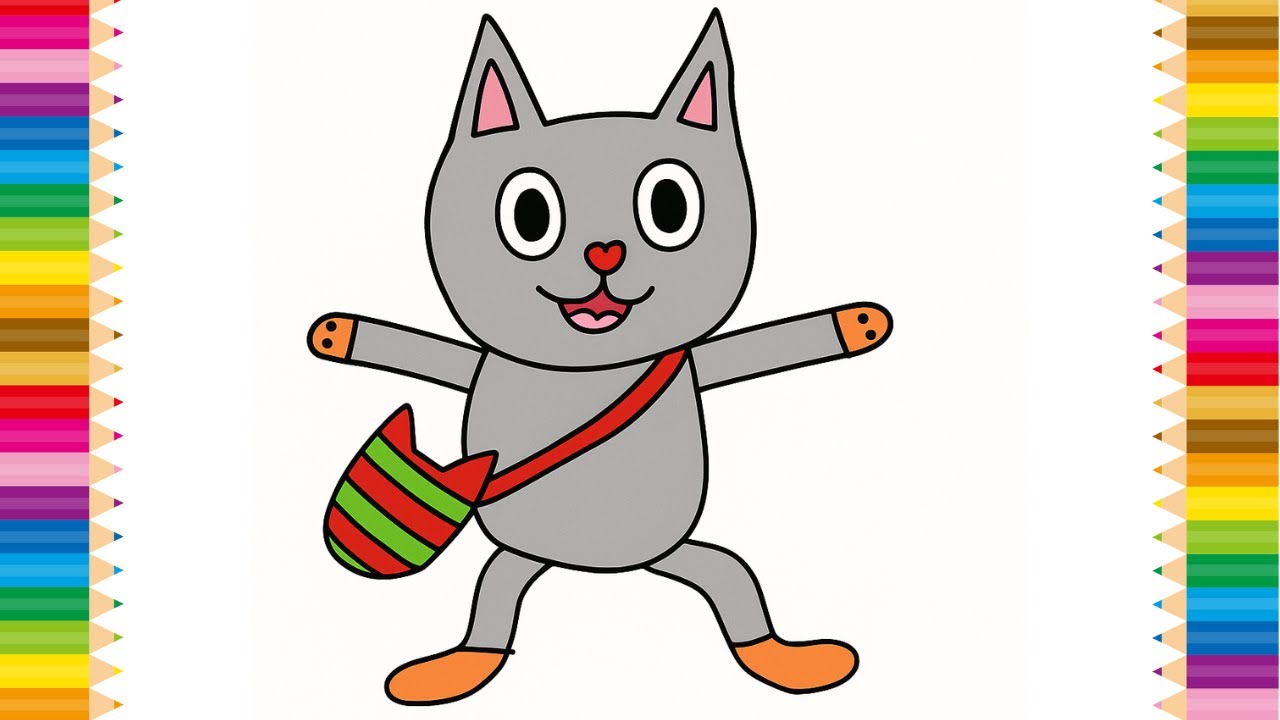 How to Draw Pandy Paws from Gabby's Dollhouse - Easy Step by Step - YouTube