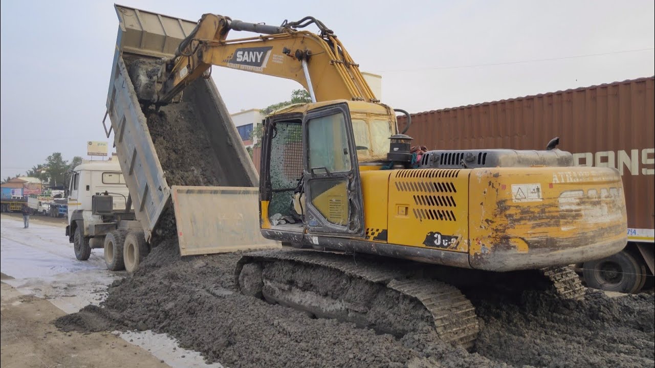 JCB machine removing concrete from dumper#new #farming #jcb - YouTube
