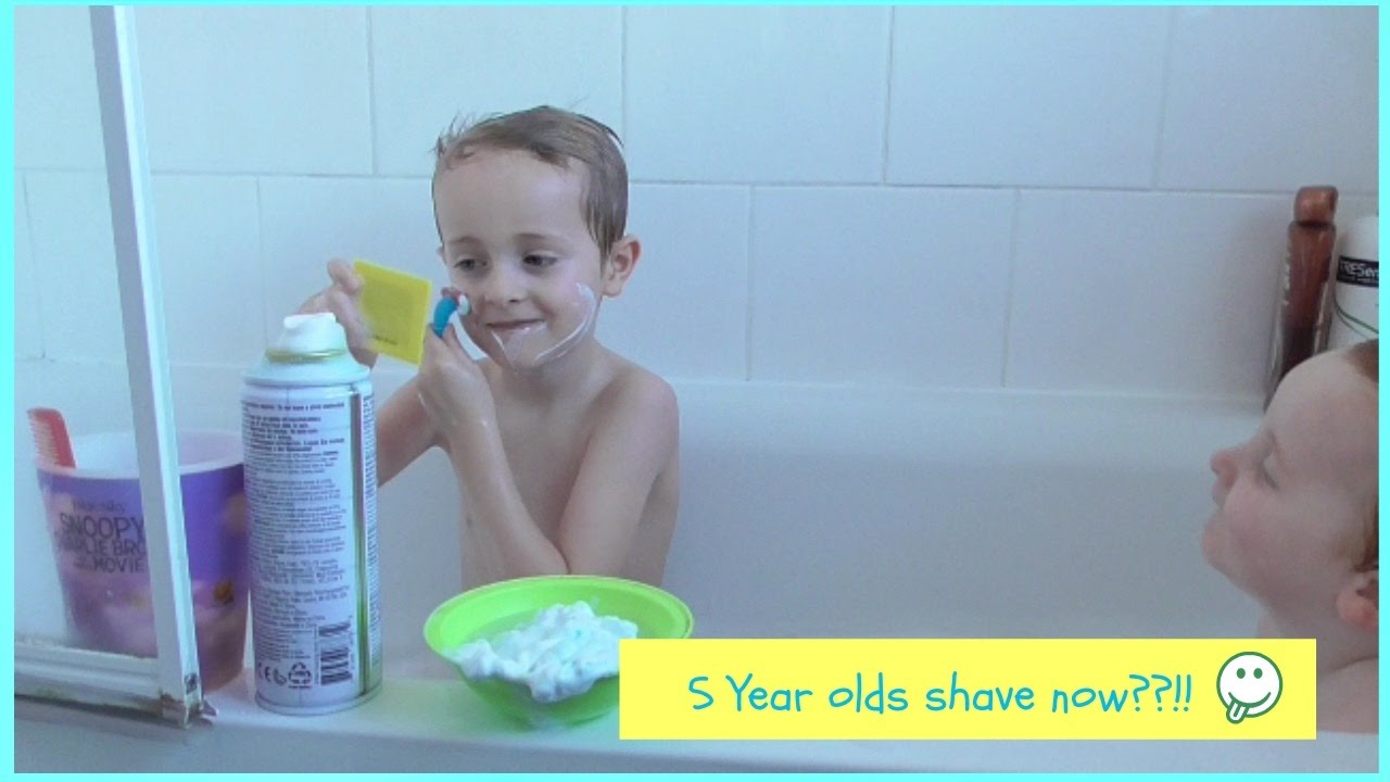 5 year olds shave now??!! - YouTube