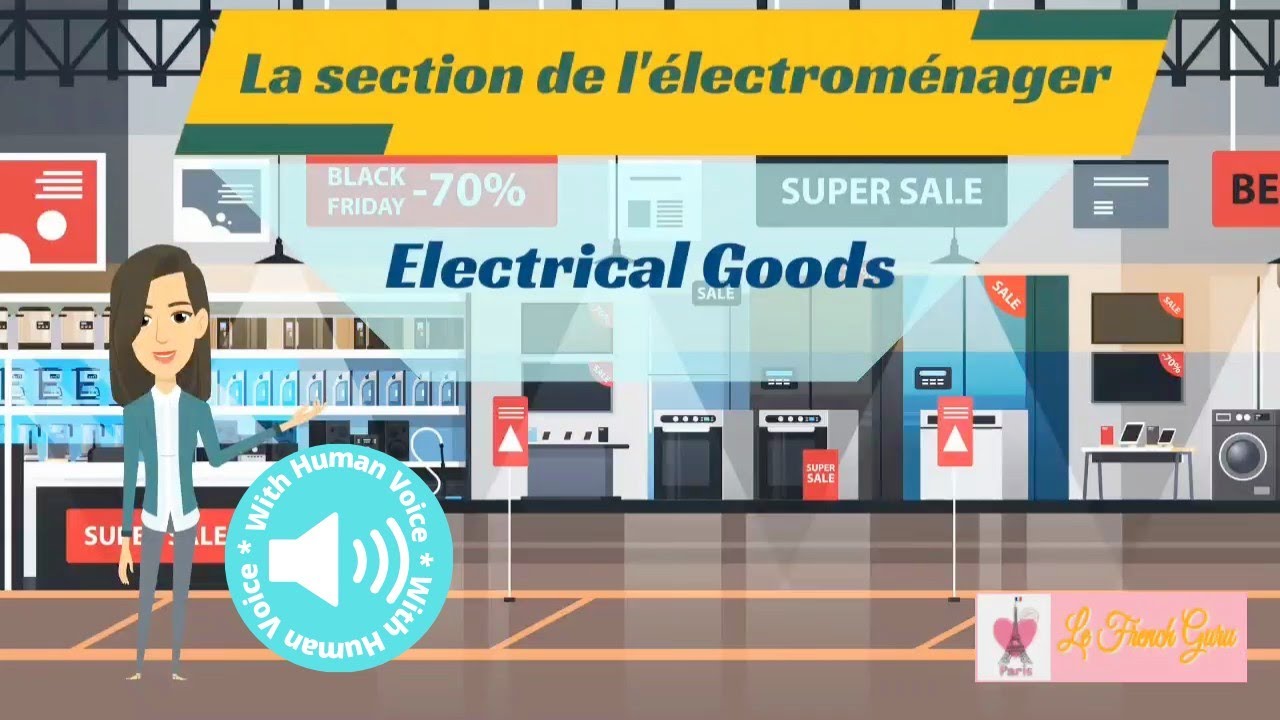 What do different "Electronic Items" called in French? | Supermarket ...