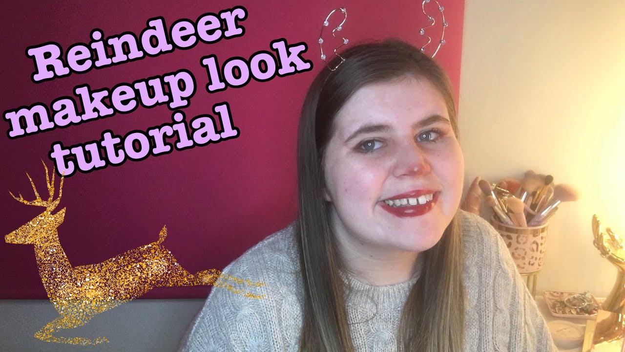 How you can do a Reindeer makeup look | reindeer makeup look - YouTube