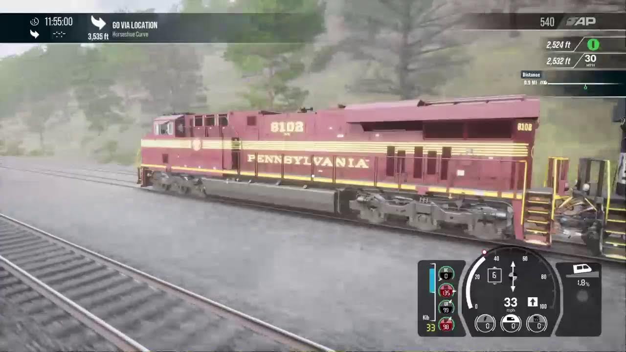 TSW5- Northfolk Southern Train 539 York Haven to Shire Okes (Coal) With PRR Hairtage Unit - YouTube