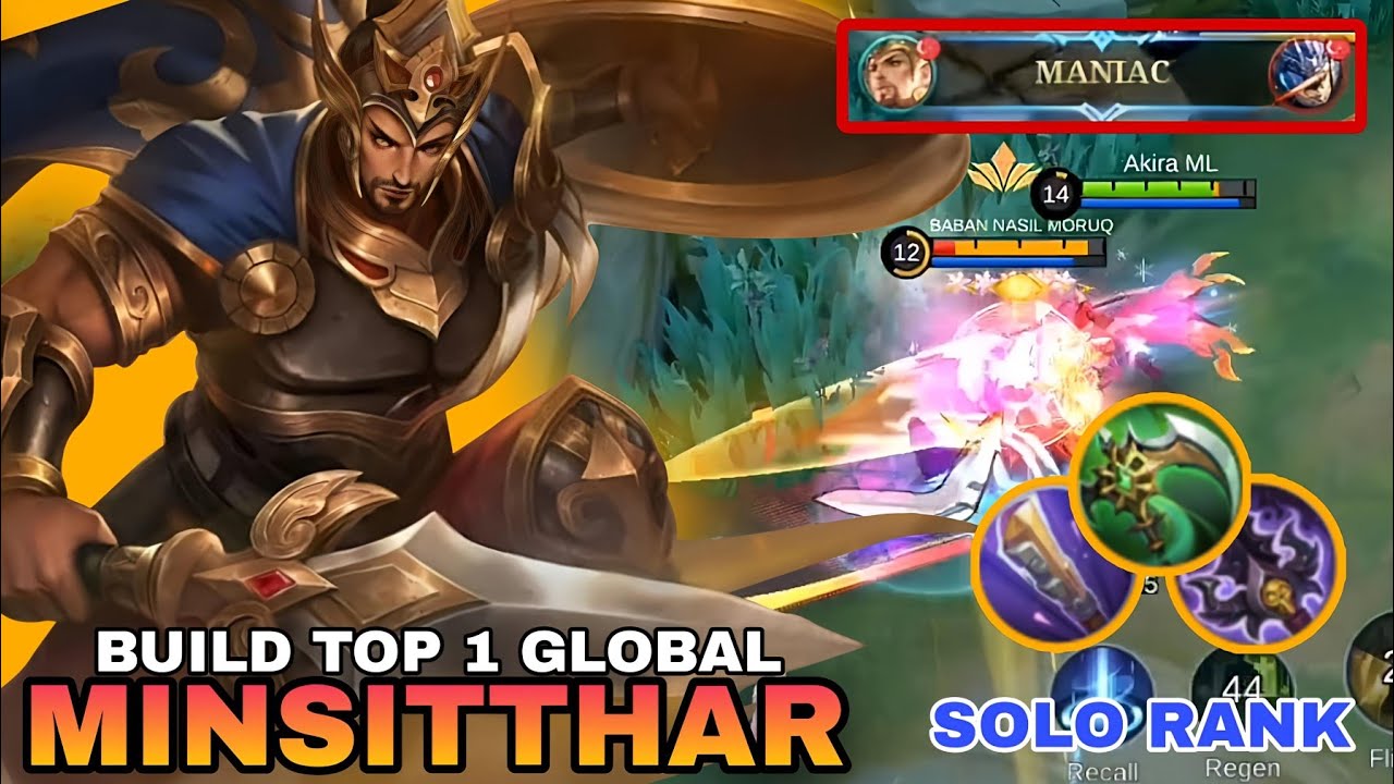 MINSITTHAR BEST BUILD 2024 | SOLO RANK MINSITTHAR GAMEPLAY | MOBILE ...