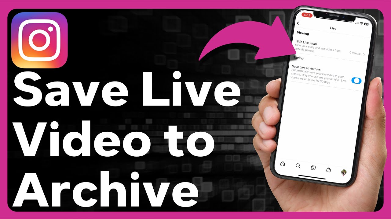 How To Save Live Video To Archive On Instagram - YouTube