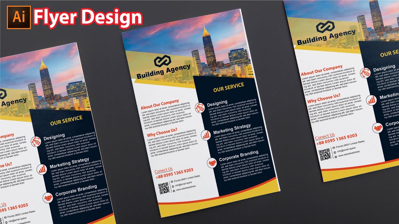 How to Create a Professional Flyer in Adobe Illustrator - YouTube