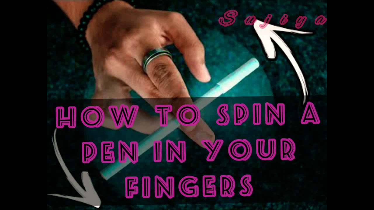 How to spin a pen in your fingers/ කොහොමද පෑනක් කරකවන්නේ/easy pen trick ...