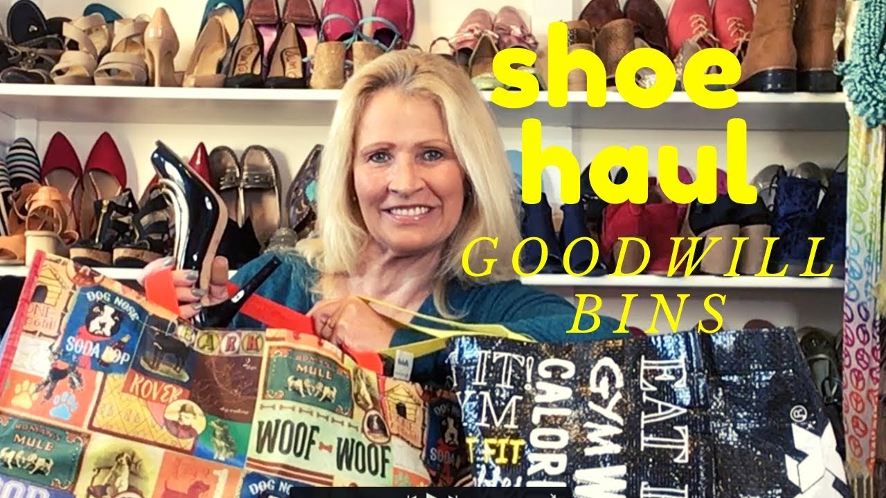 GOODWILL OUTLET SHOE HAUL 35 PAIRS TO SELL ONLINE - YouTube