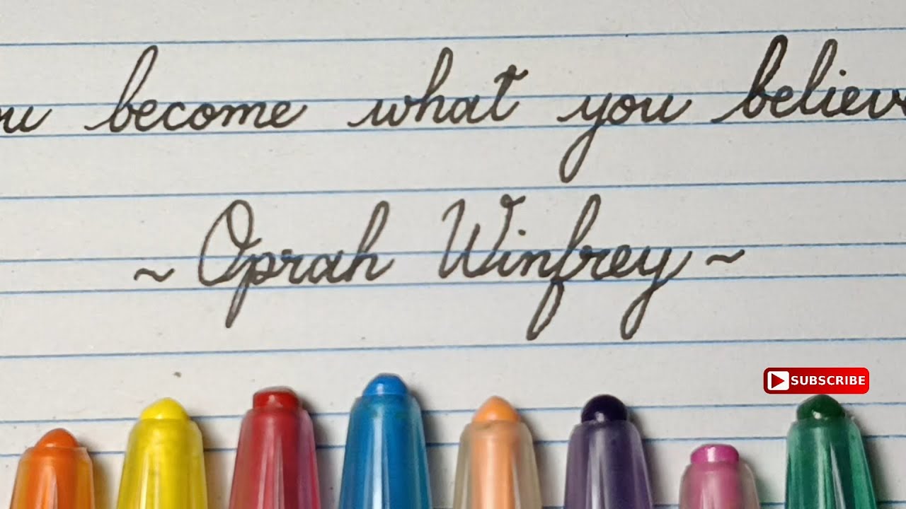 Best Inspirational Quotes in English Cursive Writing | Handwriting ...
