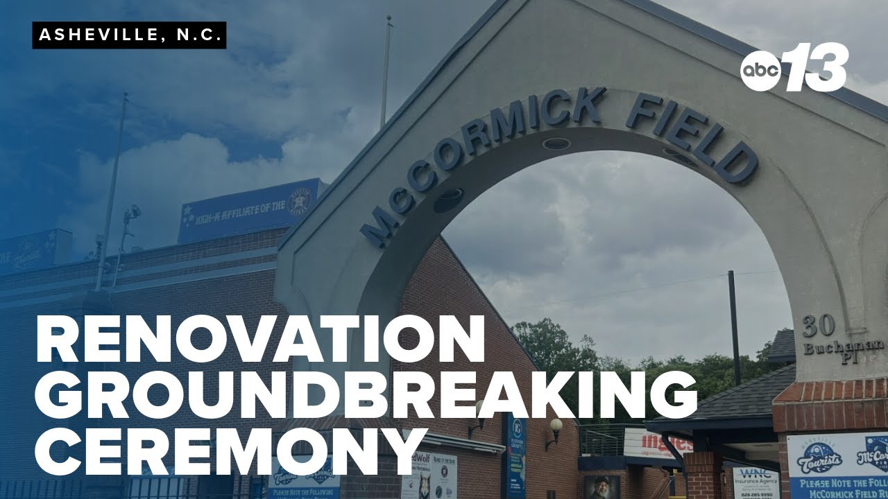 Groundbreaking ceremony at Asheville's McCormick Field - YouTube