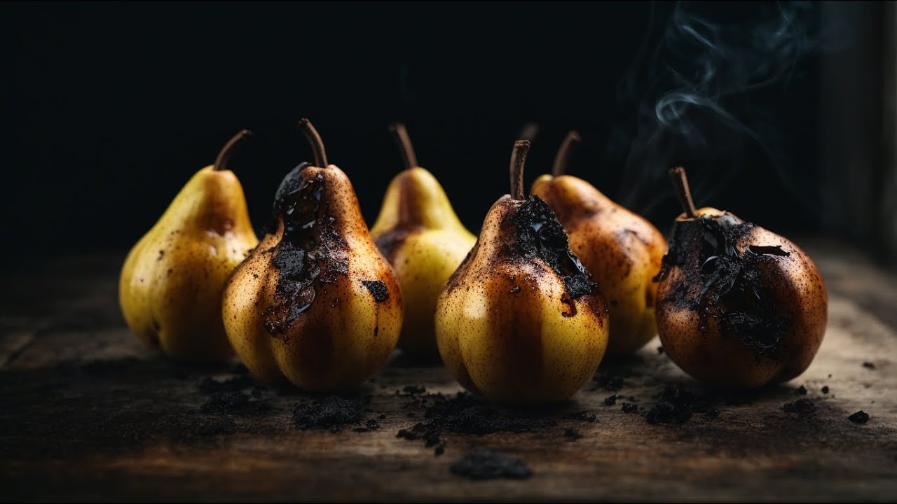 Time-Lapse Burning of Pear - YouTube