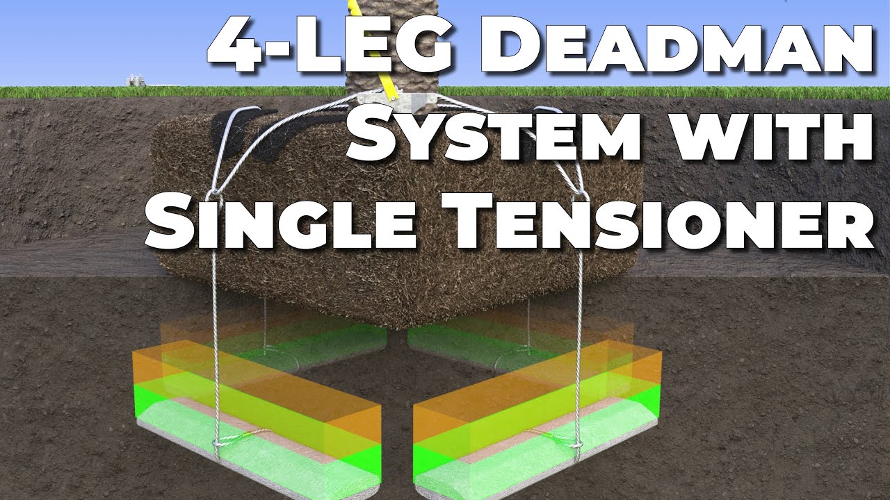 Tree stabilization using Platipus 4-LEG Deadman System with Single ...
