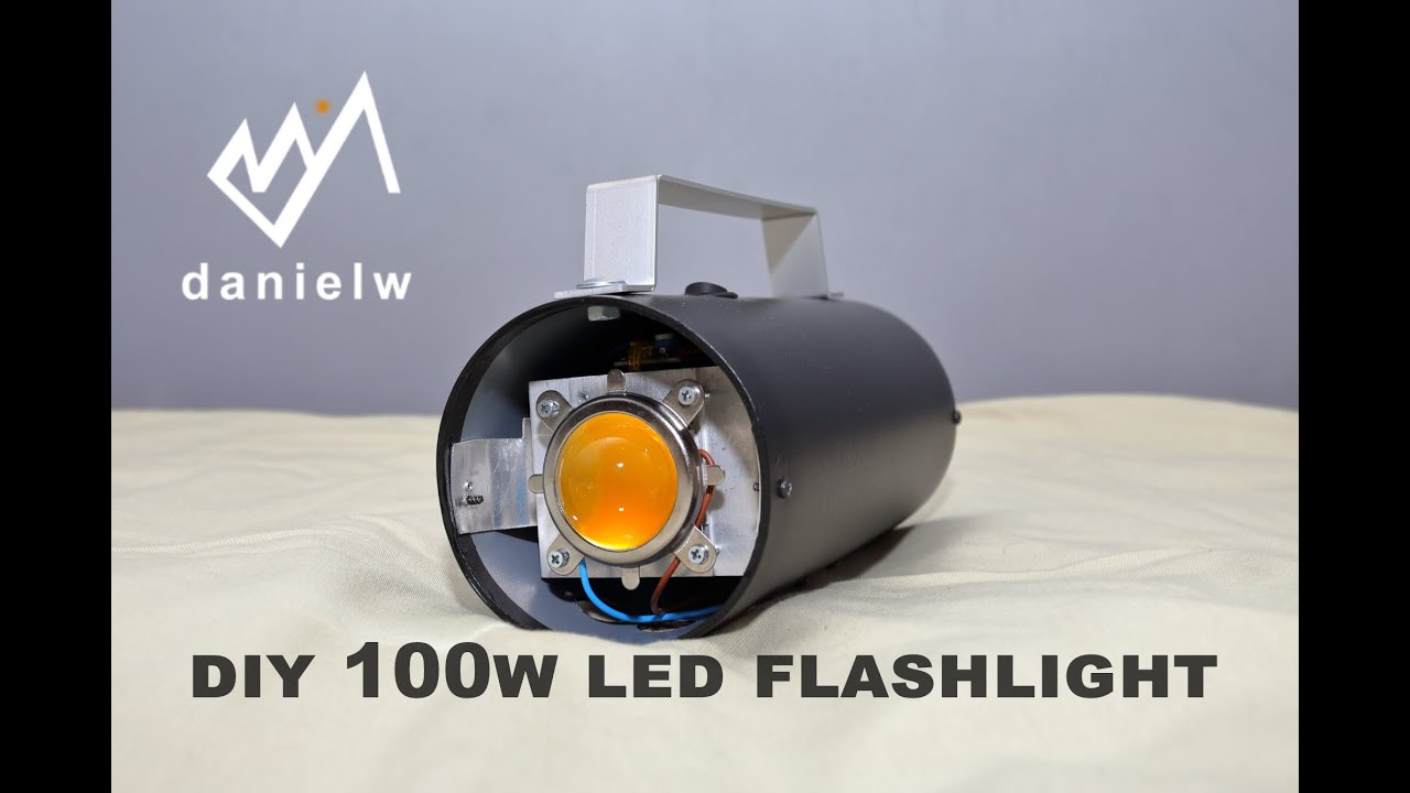 DiY 100W LED Flashlight. 4k - YouTube