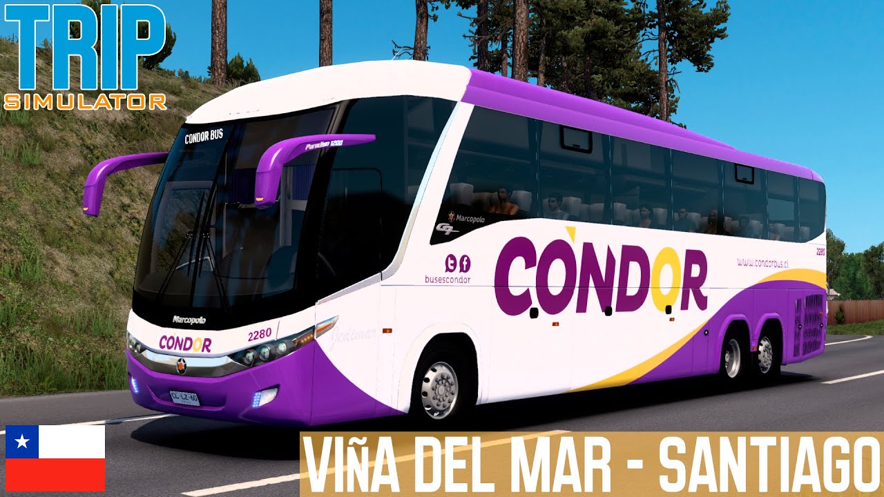 ETS 2 / EAA 1.46 / Viña del Mar - Santiago / Marcopolo Paradiso G7 1200 / Cóndor Bus - YouTube