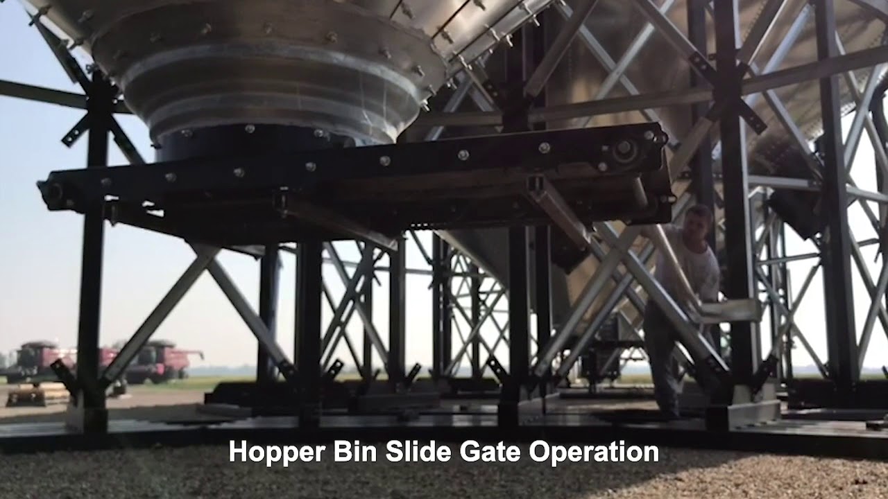 Bottom Slide Gate Operation for Hopper Bins - YouTube