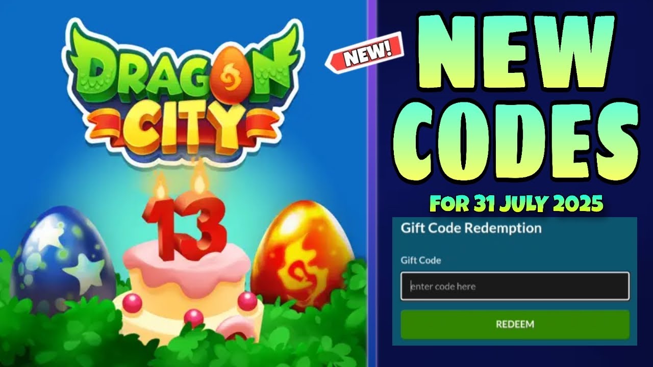*New* Dragon City Codes 31 July 2025 || How To Redeem Code || Dragon ...