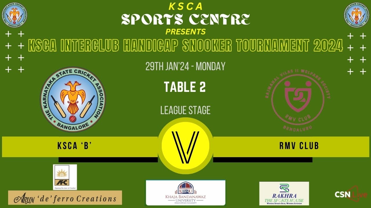 T2 - KSCA 'B' vs RMV CLUB - 29/1/24 (MONDAY) - YouTube