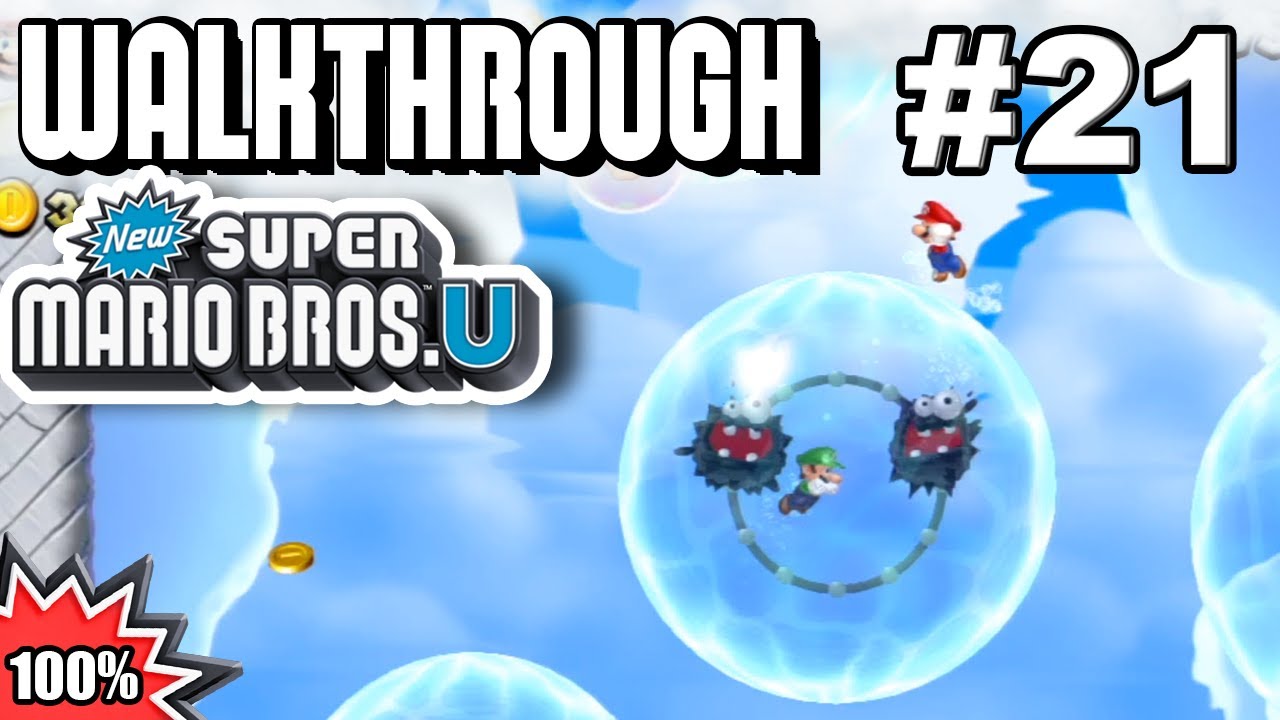 New Super Mario Bros. U 100% Multiplayer Walkthrough - Part 21 - YouTube
