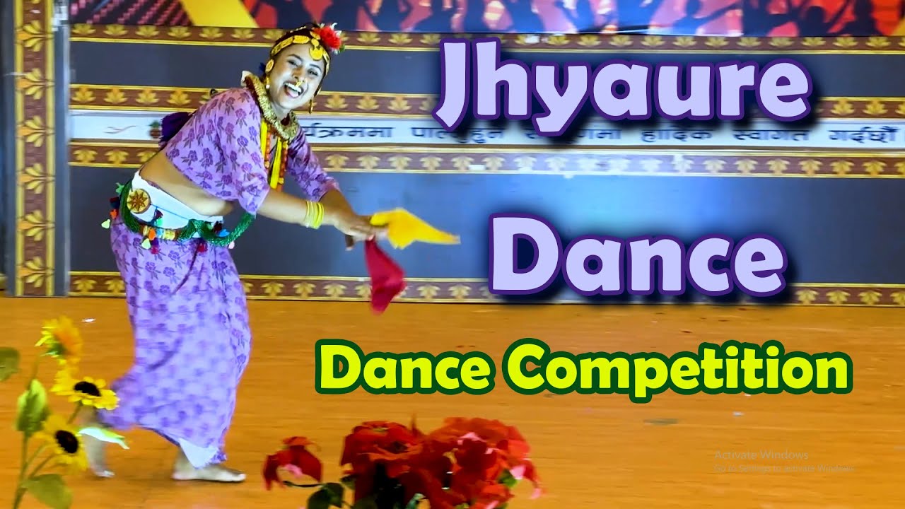 Nepali Traditional Jhyaure Dance at Dance Competition in Pokhara # ...