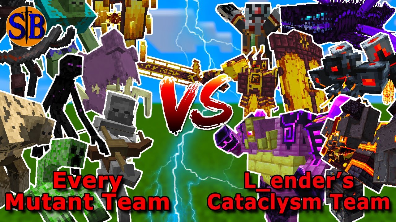 Every mutant team vs L_ender's Cataclysm | Minecraft Mob Battle - YouTube